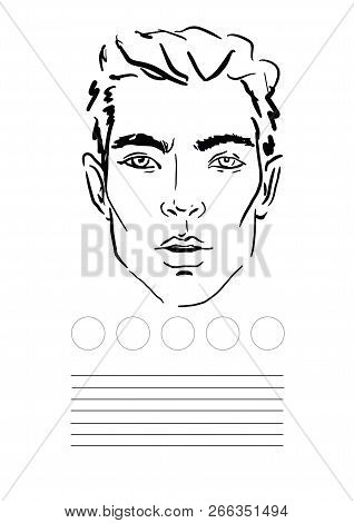 Man Face Chart Makeup Vector & Photo (Free Trial) | Bigstock
