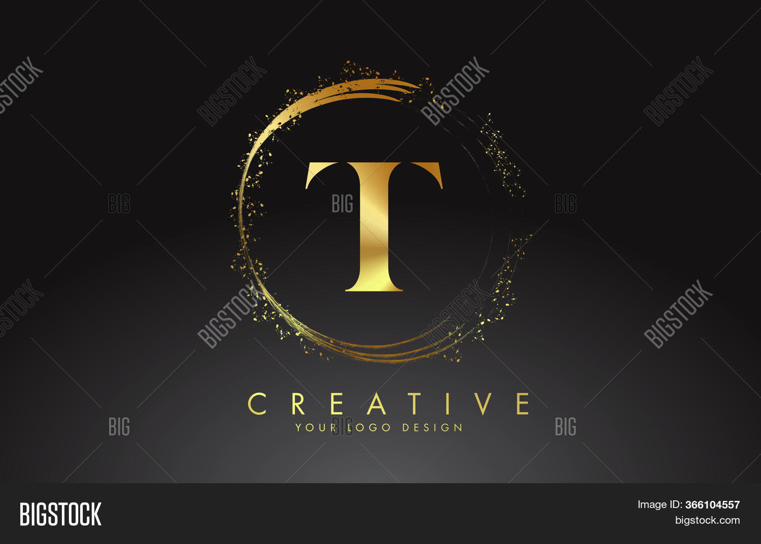 T Golden Letter Logo Vector & Photo (Free Trial) | Bigstock