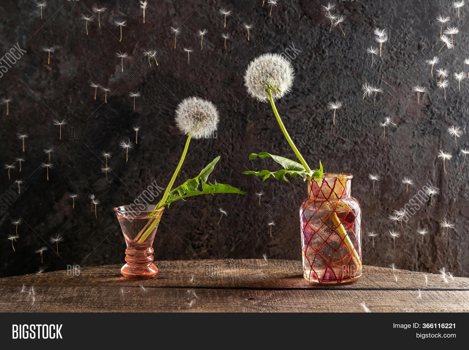 Two Dandelion Flowers Image & Photo (Free Trial) | Bigstock