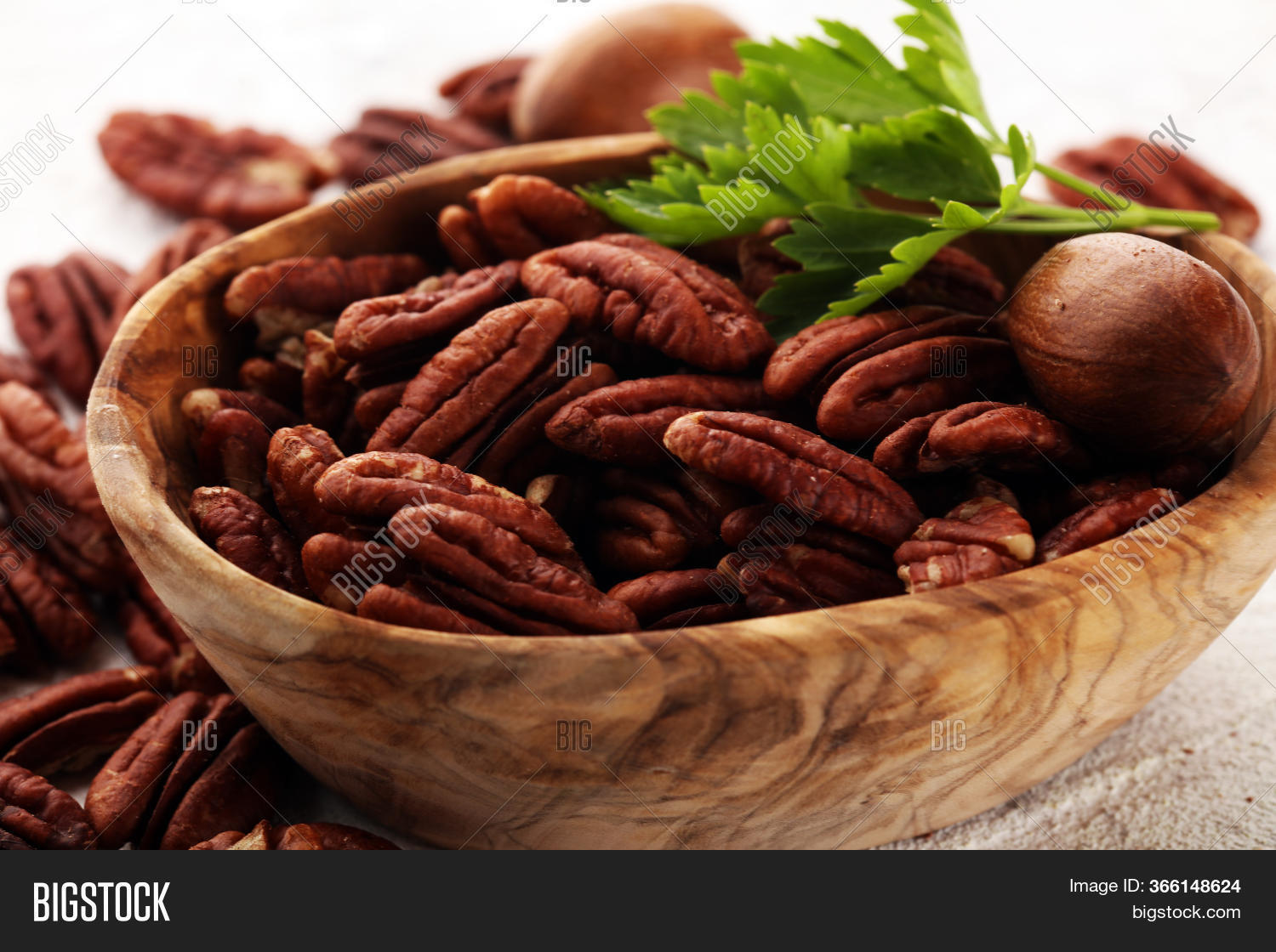 Pecan Nuts On Rustic Image & Photo (Free Trial) | Bigstock