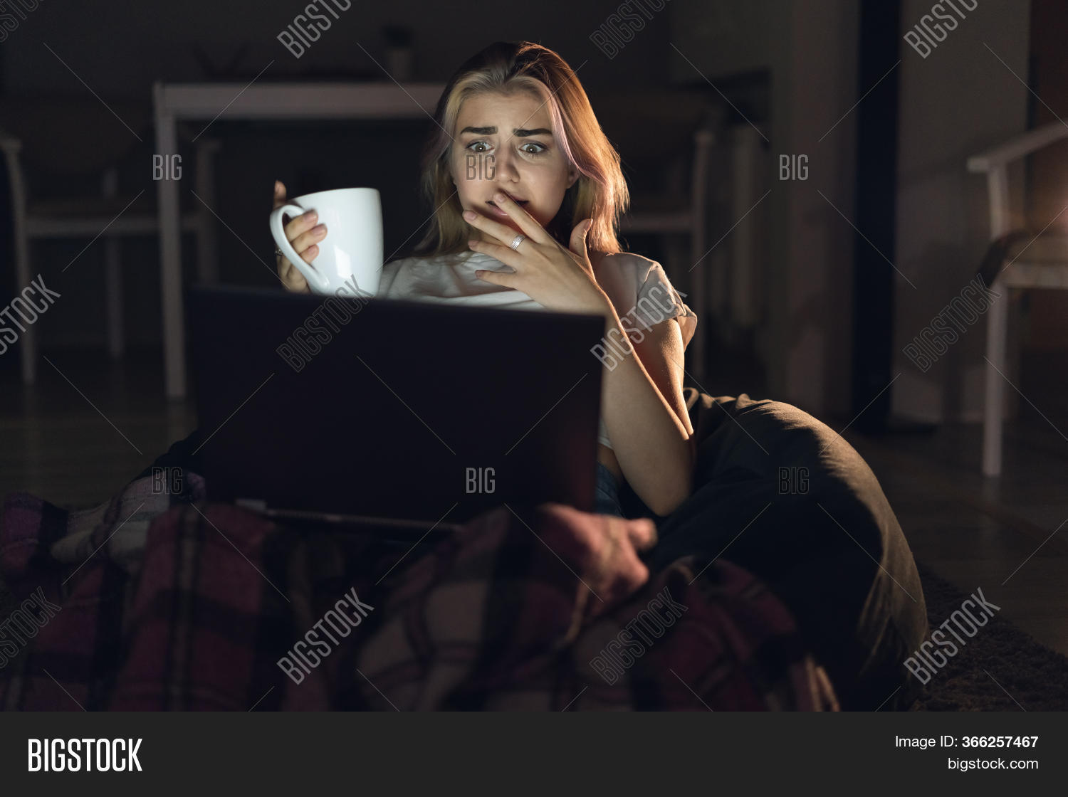 Young Woman Sits Home Image & Photo (Free Trial) | Bigstock