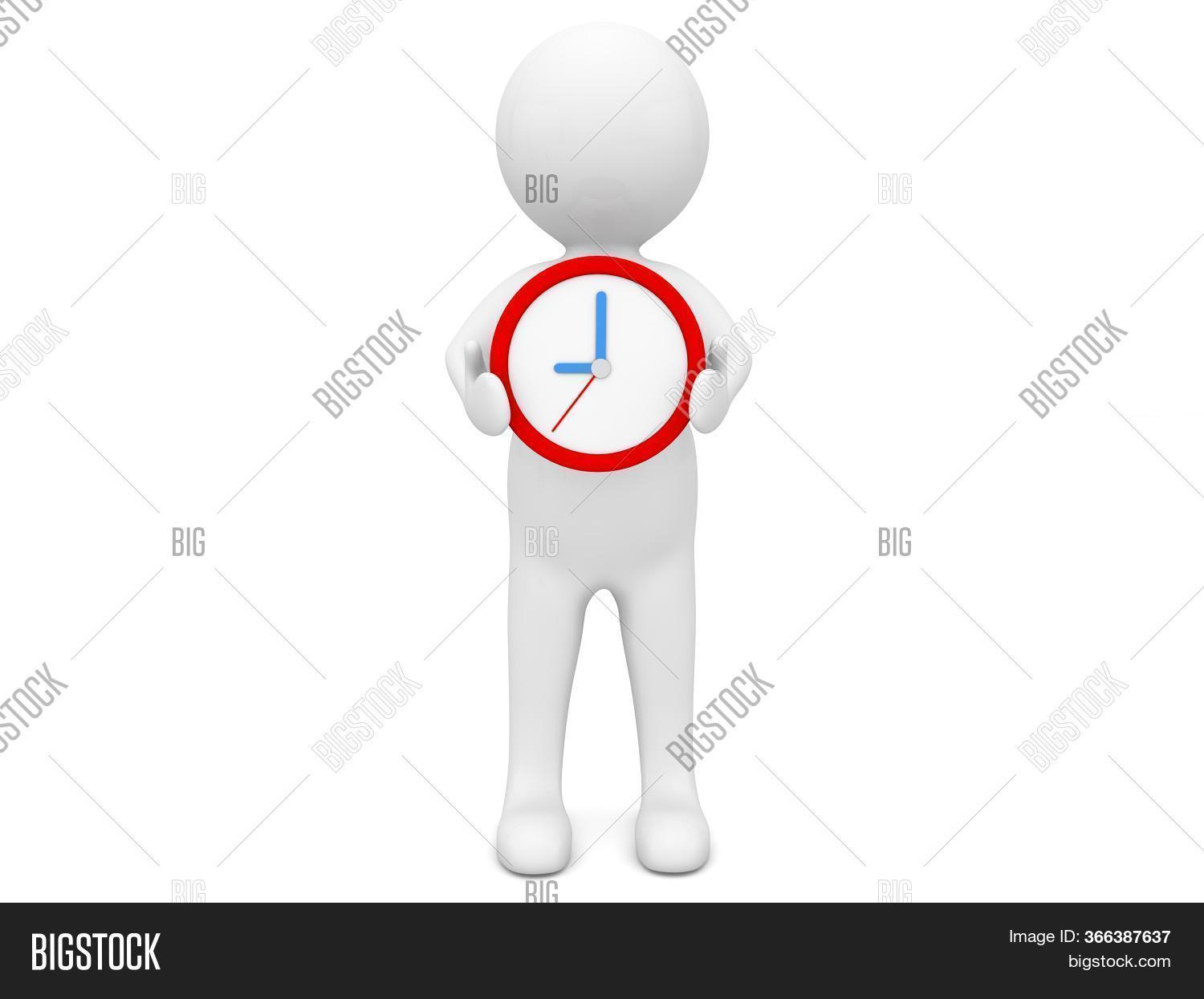 3d Character Clock On Image & Photo (Free Trial) | Bigstock