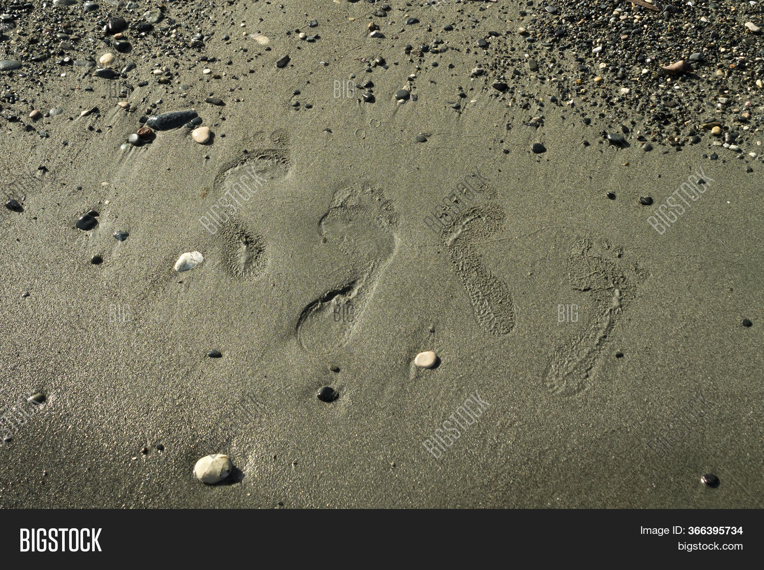 Two Pairs Footprints Image & Photo (Free Trial) | Bigstock