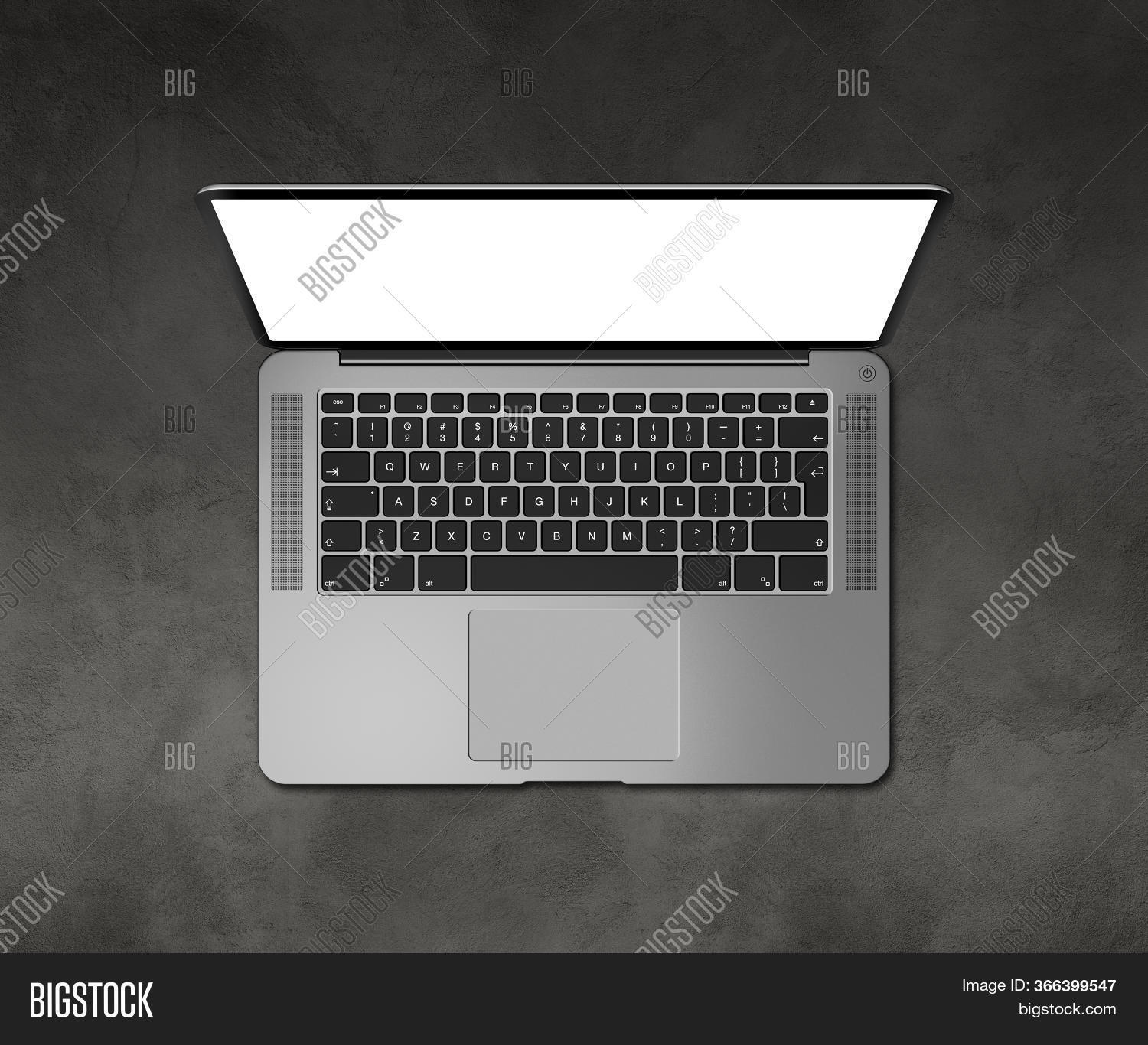 Open Laptop Top View Image & Photo (Free Trial) | Bigstock