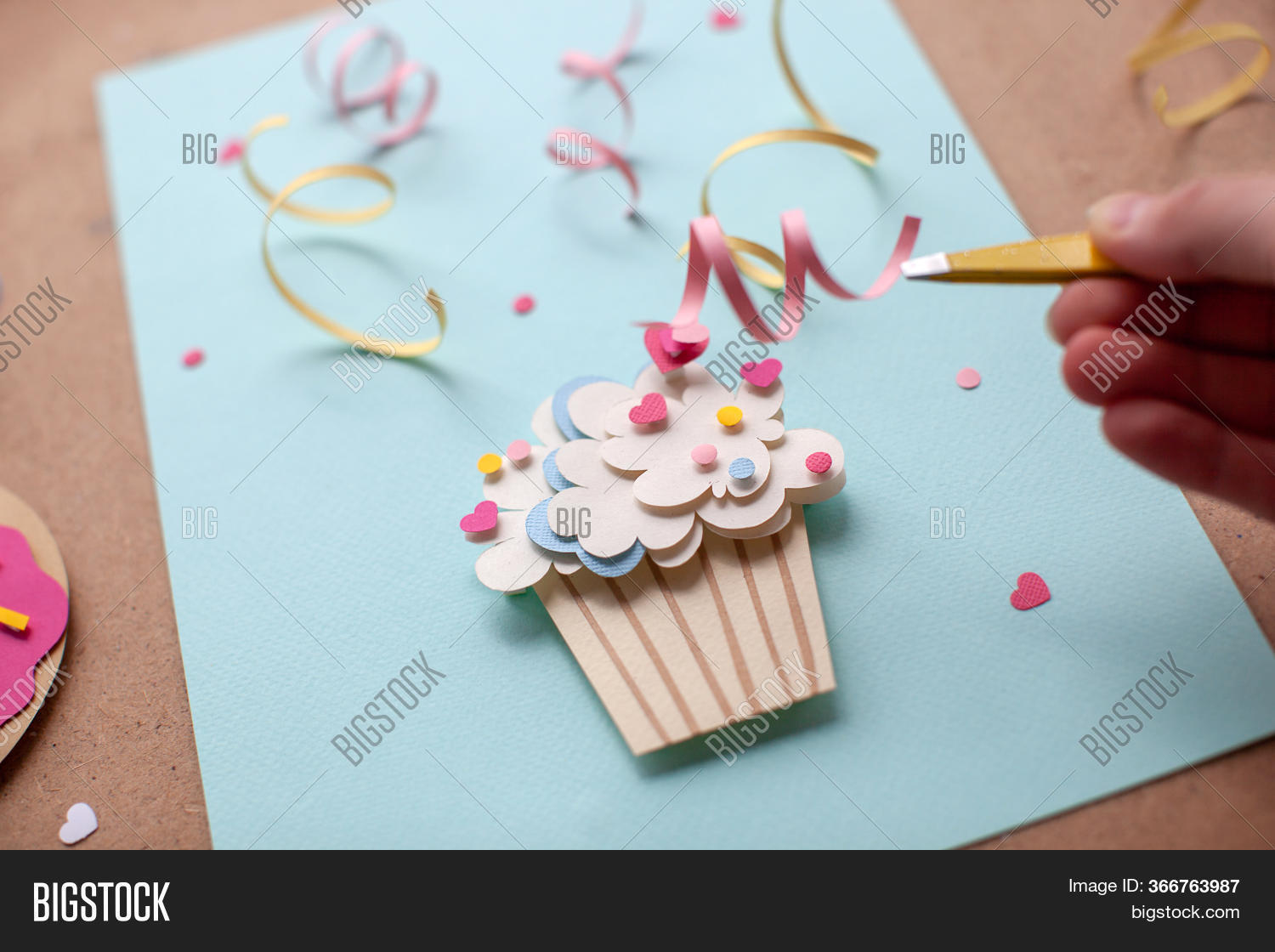 Paper Cutting Cupcake Image & Photo (Free Trial) | Bigstock
