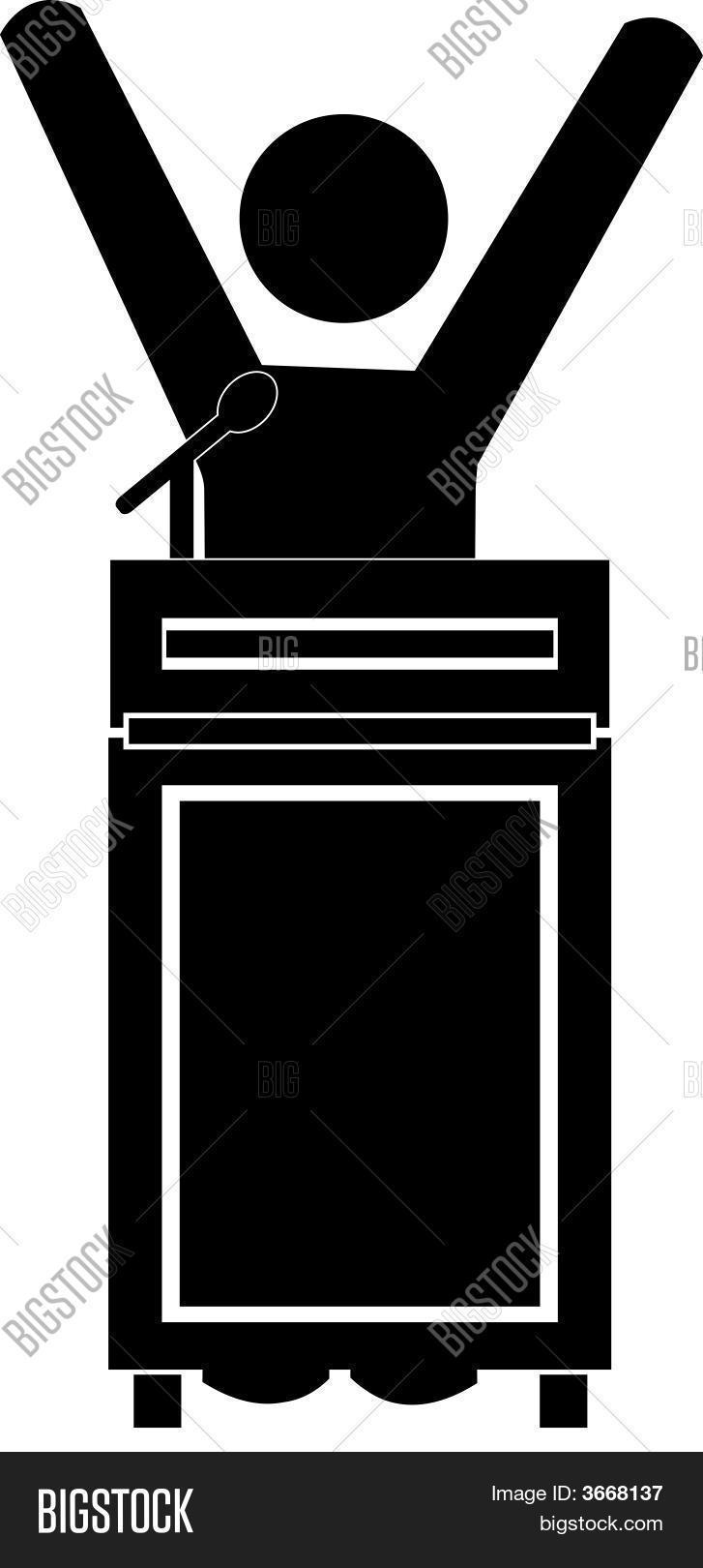 Stick Man Podium Vector & Photo (Free Trial) | Bigstock
