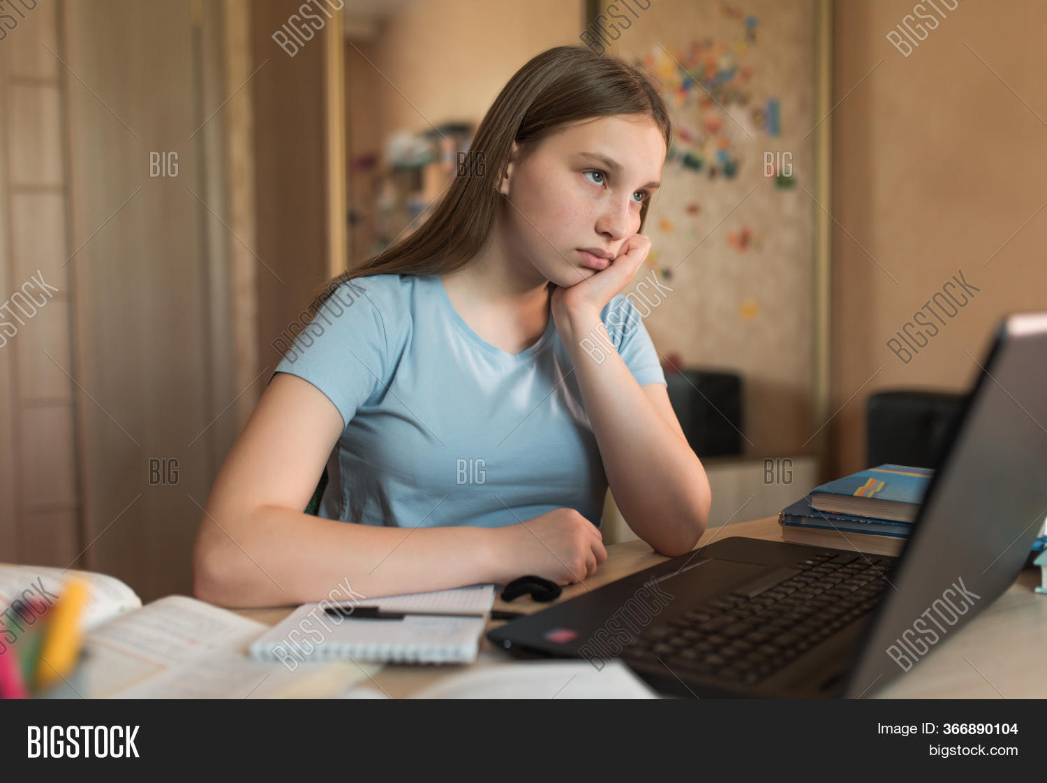 Tired Girl Teenager, Image & Photo (Free Trial) | Bigstock