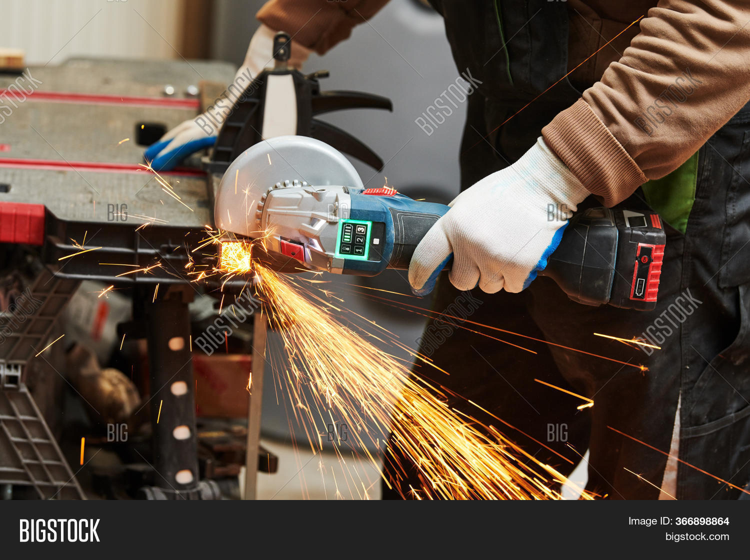 Worker Cutting Metal Image & Photo (Free Trial) | Bigstock