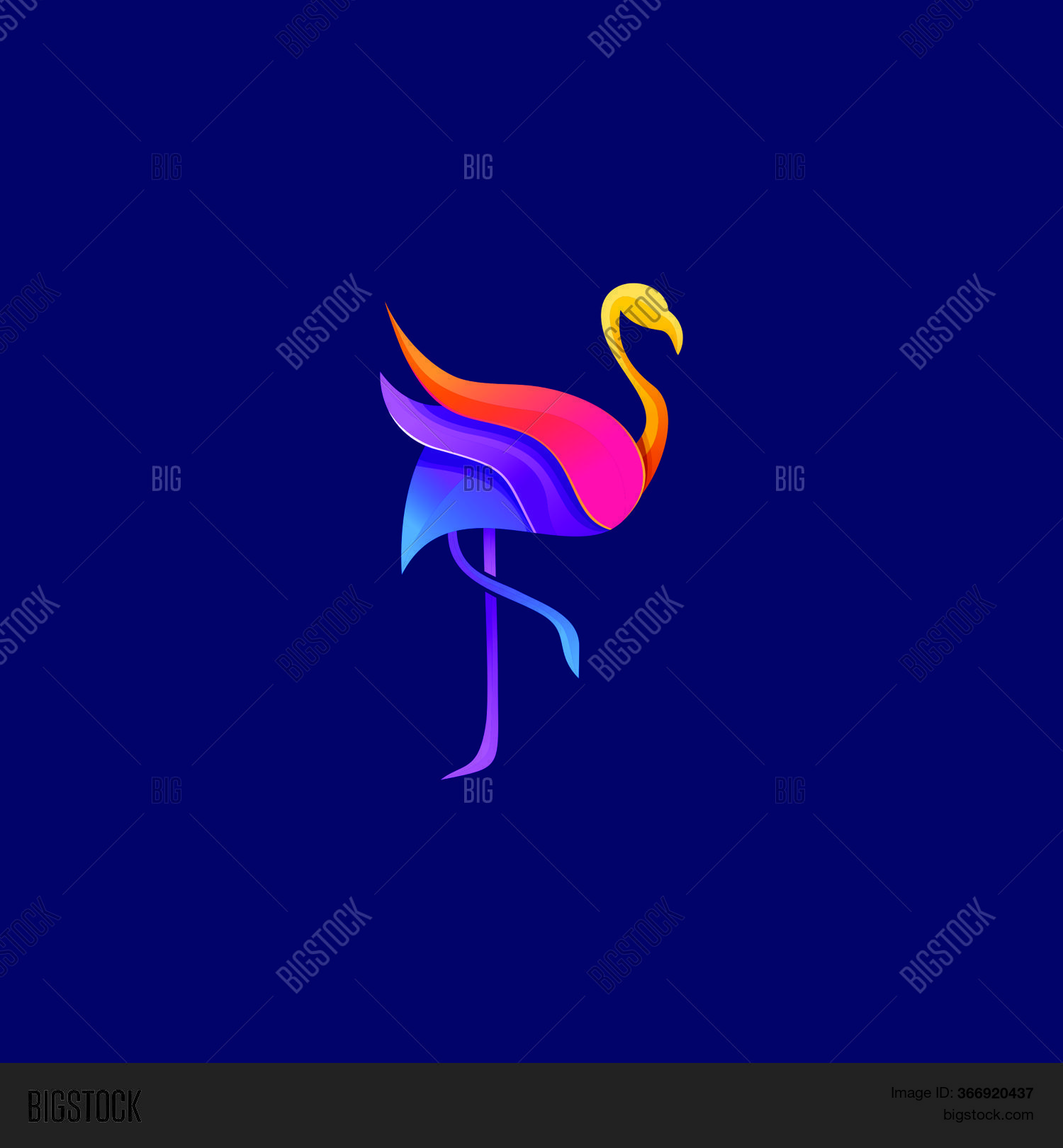 Flamingo Logo Modern Vector & Photo (Free Trial) | Bigstock