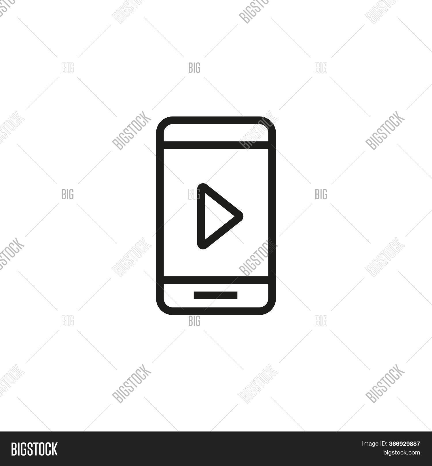 Icon Phone Play Sign. Image & Photo (Free Trial) | Bigstock