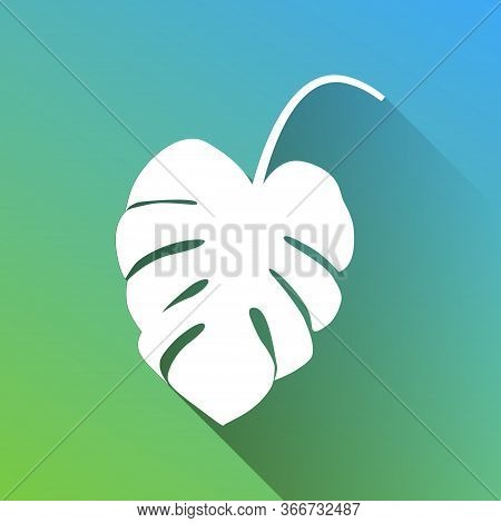 Leaf Sign. White Icon Vector & Photo (Free Trial) | Bigstock