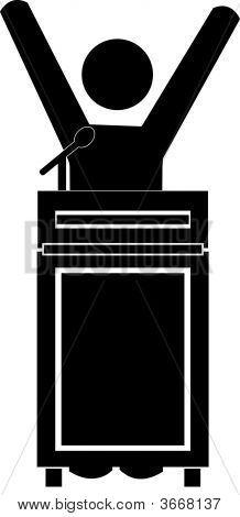 Stick Man Podium Vector & Photo (Free Trial) | Bigstock