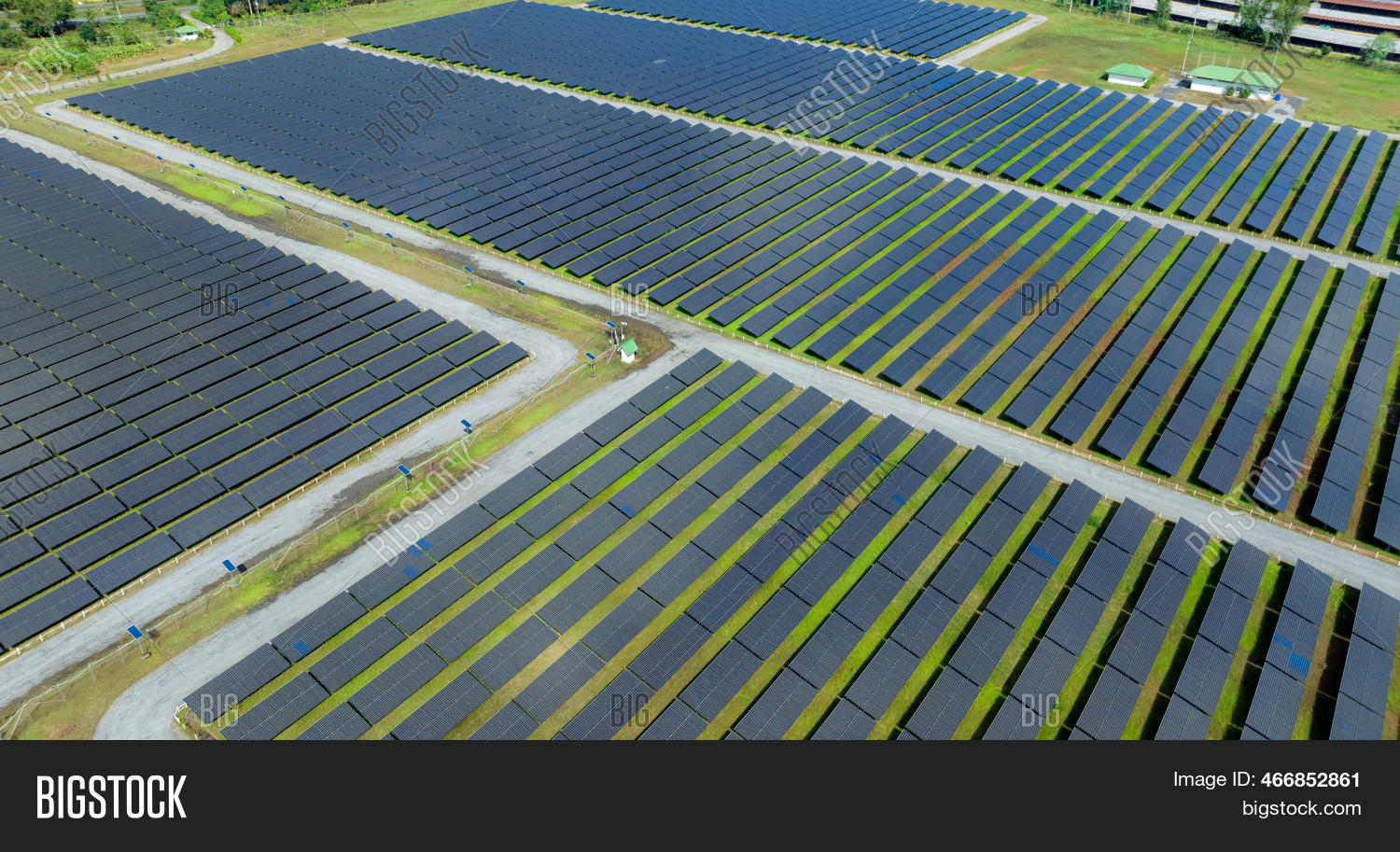 Aerial View Solar Farm Image & Photo (Free Trial) | Bigstock
