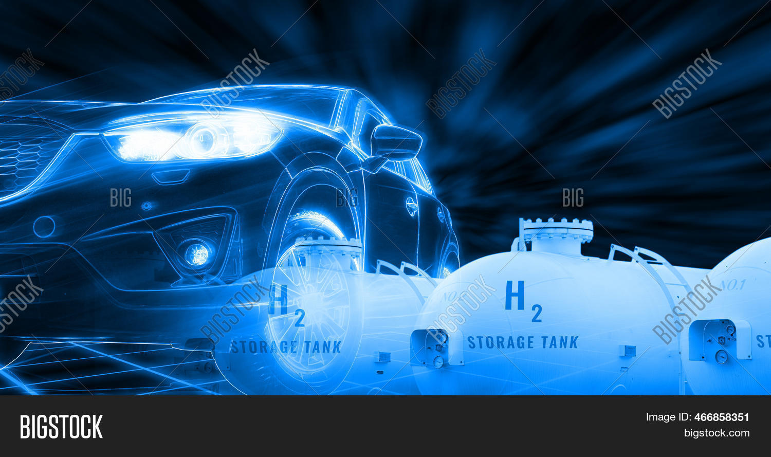 Electric Car H2 Fuel Image & Photo (Free Trial) | Bigstock