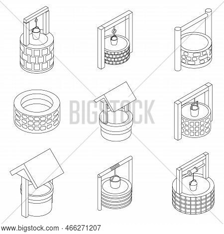 Water Well Icons Set Vector & Photo (Free Trial) | Bigstock