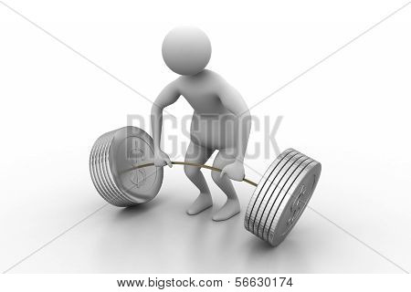 3d Man Lifting Weights Image & Photo (Free Trial) | Bigstock