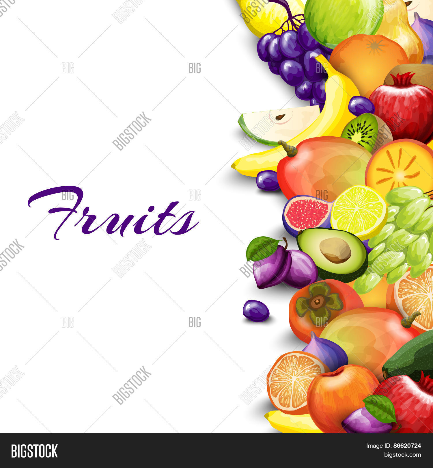 Fruits Border Vector & Photo (Free Trial) | Bigstock