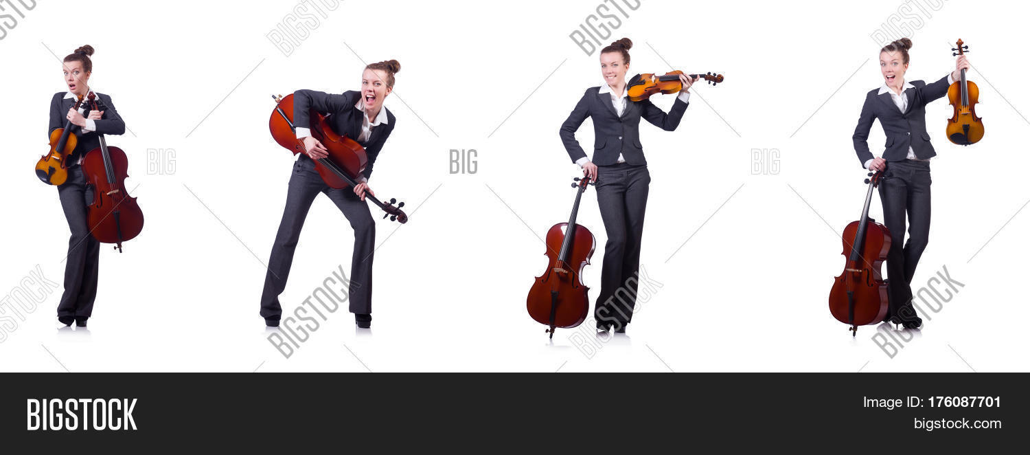 Woman Fiddler Isolated Image & Photo (Free Trial) | Bigstock