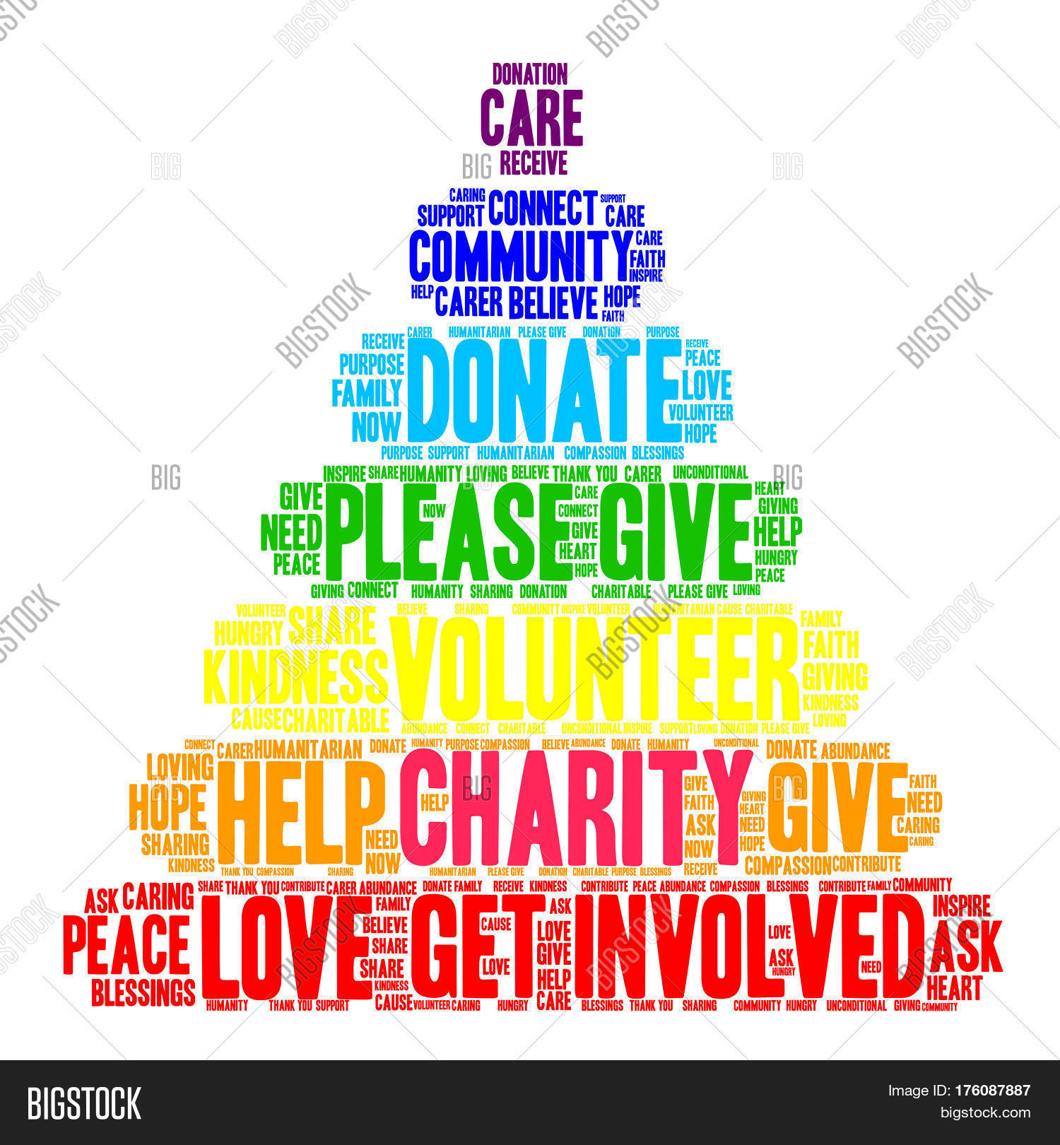 Charity Word Cloud Vector & Photo (Free Trial) | Bigstock