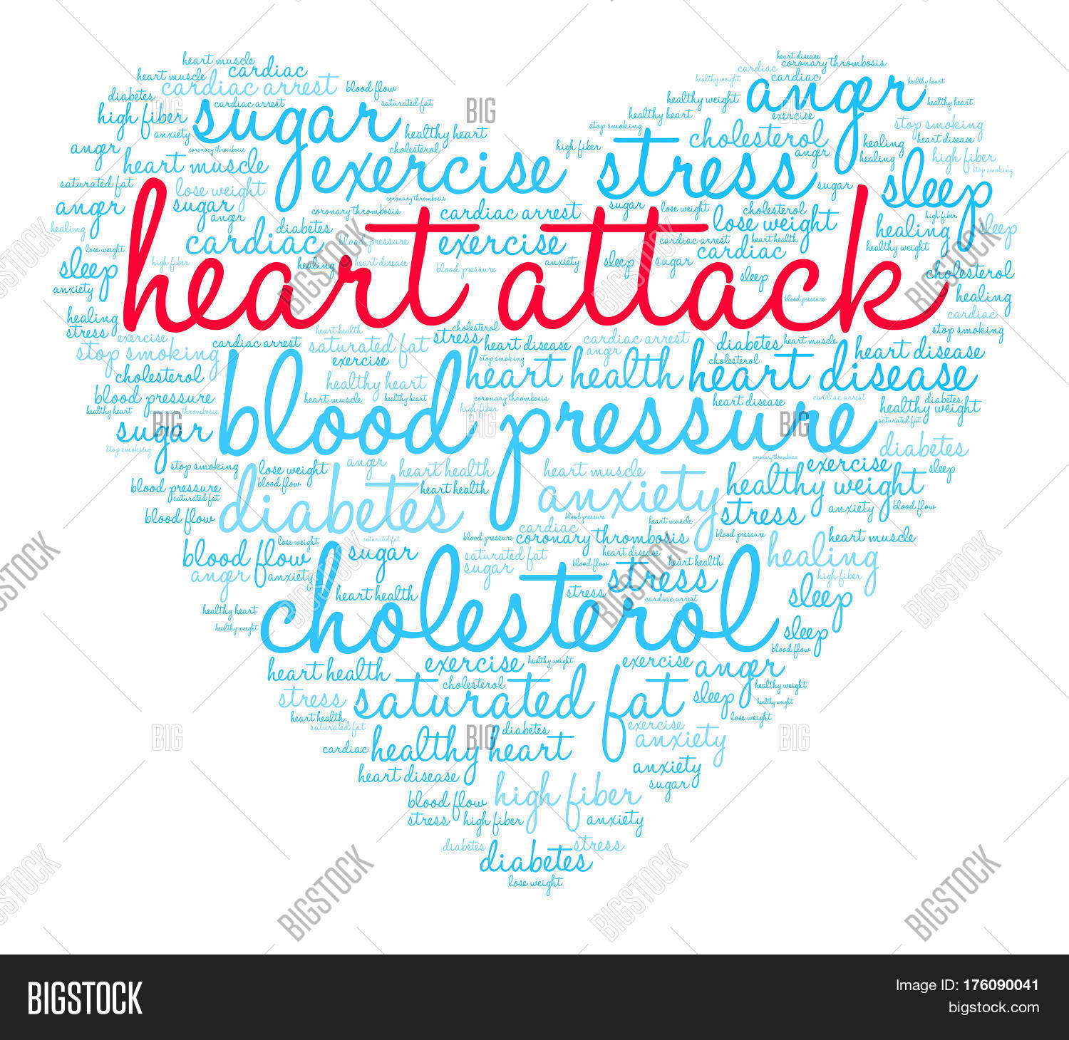 Heart Attack Word Vector & Photo (Free Trial) | Bigstock
