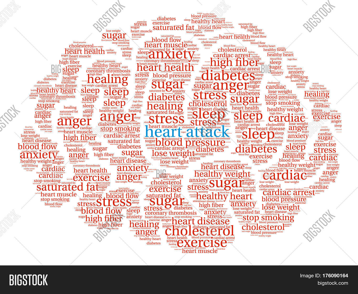Heart Attack Word Vector & Photo (Free Trial) | Bigstock