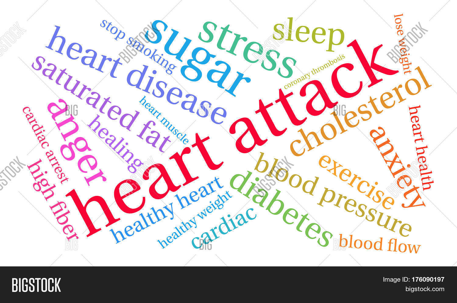 Heart Attack Word Vector & Photo (Free Trial) | Bigstock