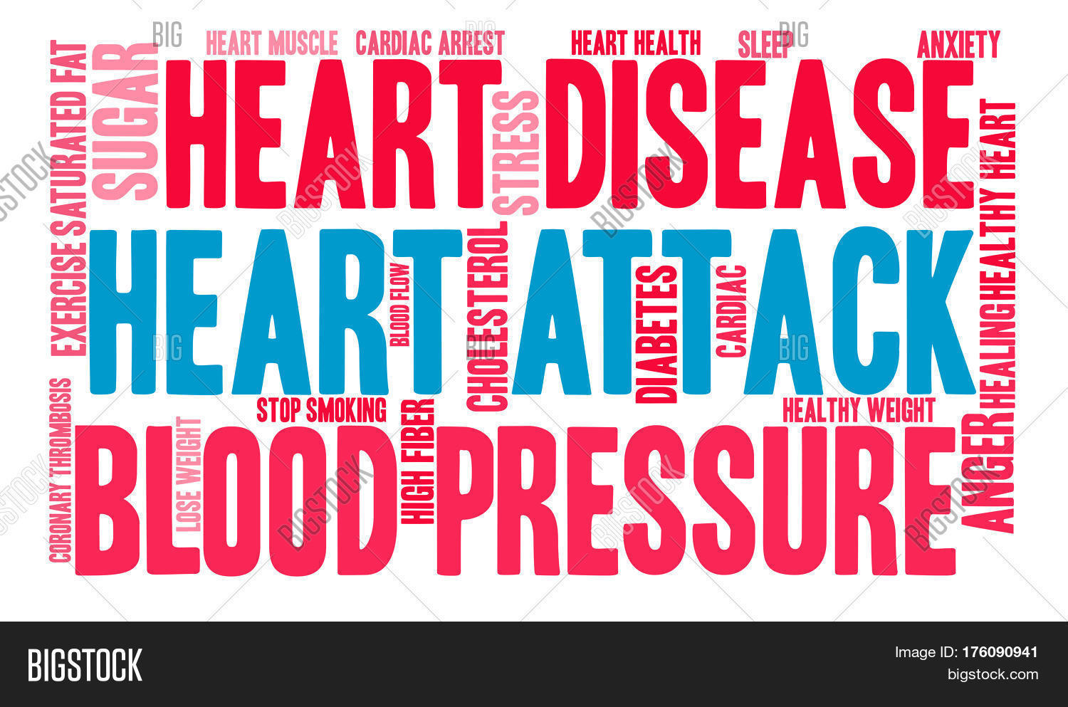Heart Attack Word Vector & Photo (Free Trial) | Bigstock