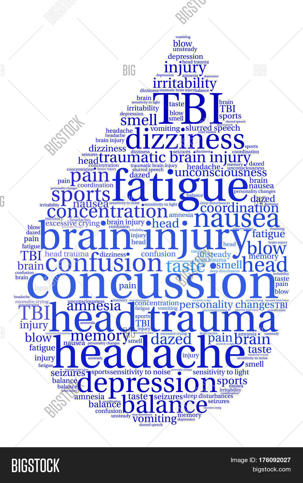 Concussion Word Cloud Vector & Photo (Free Trial) | Bigstock