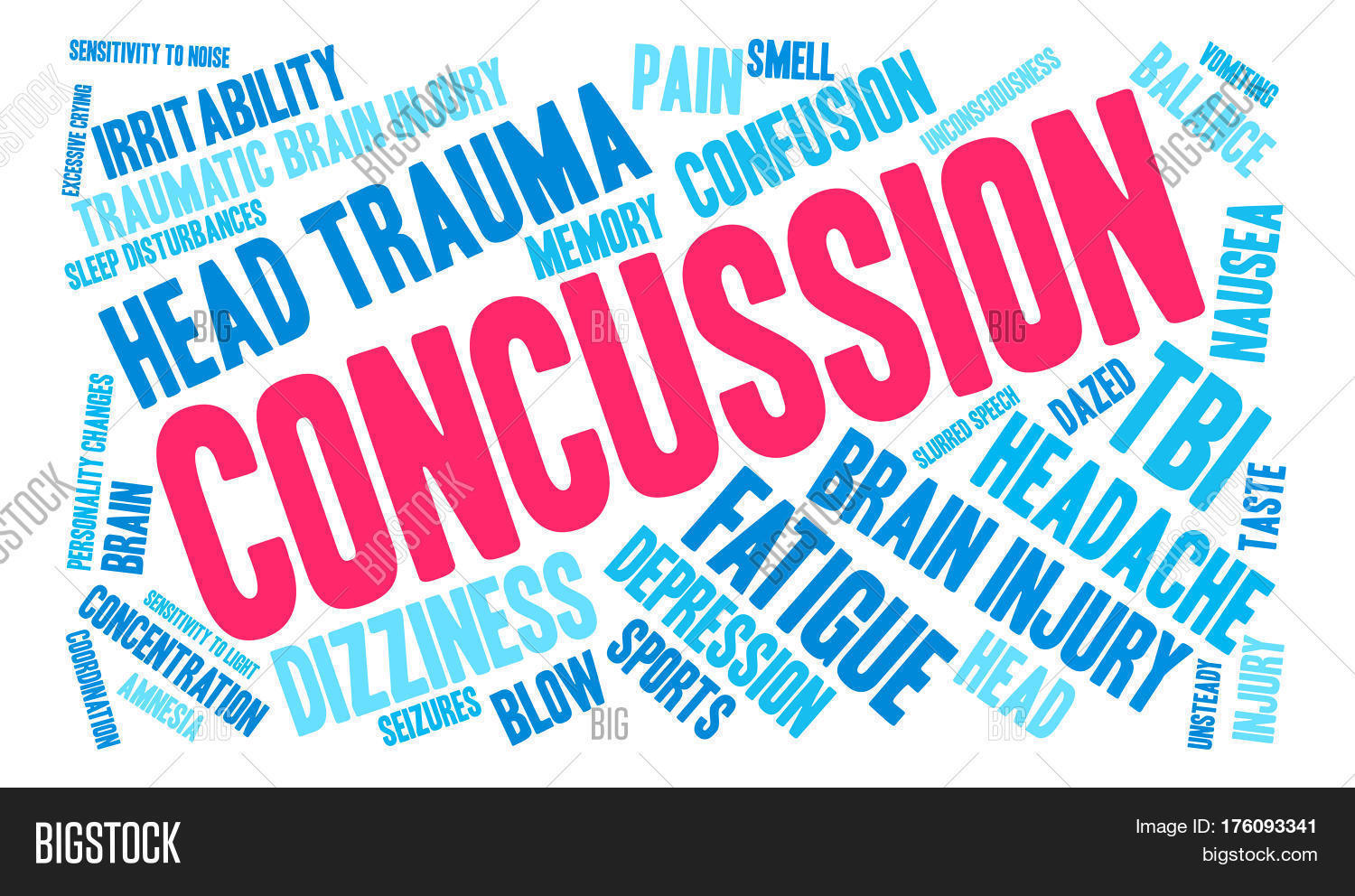 Concussion Word Cloud Vector & Photo (Free Trial) | Bigstock