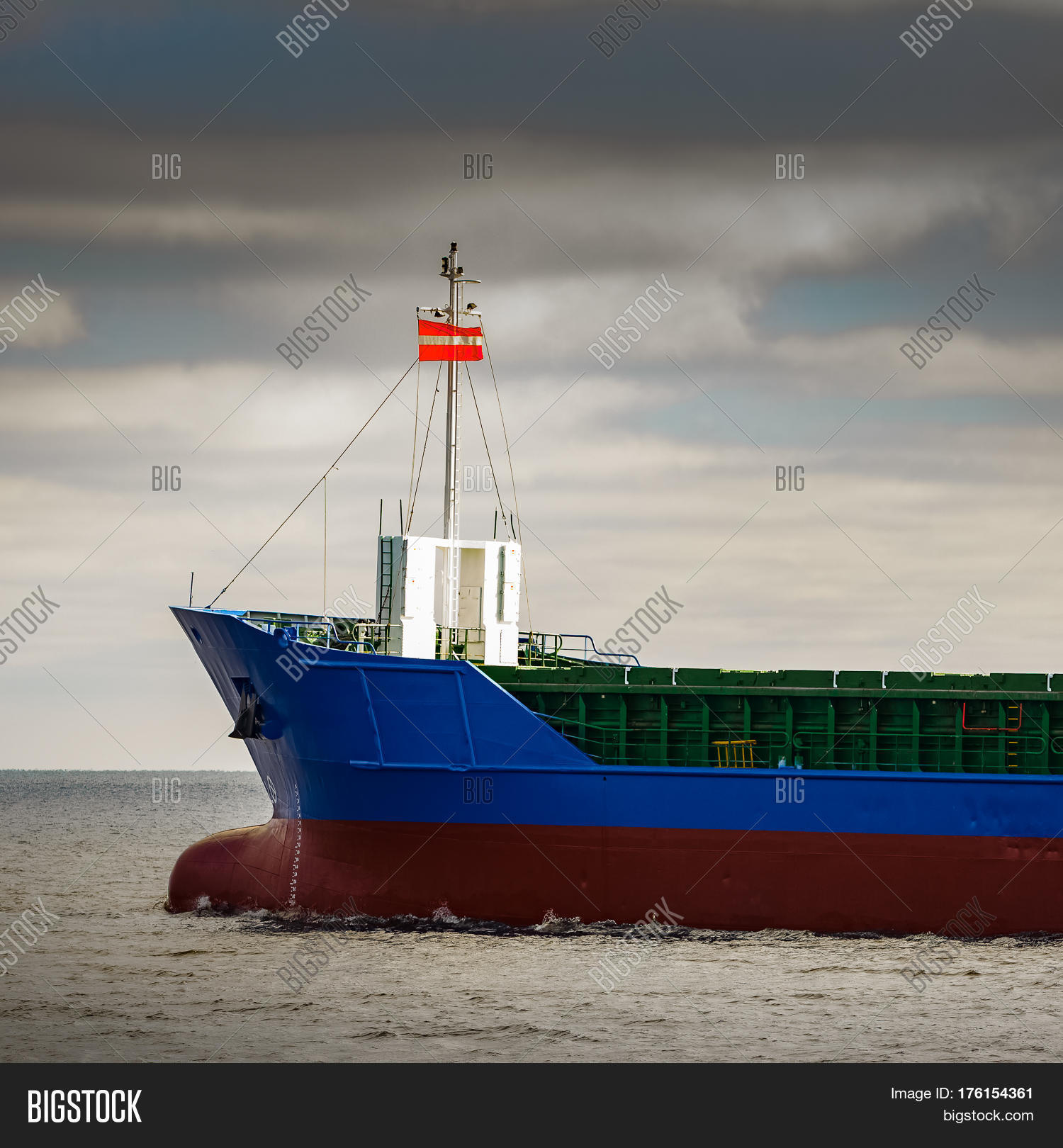 Blue Cargo Ship's Bow Image & Photo (Free Trial) | Bigstock