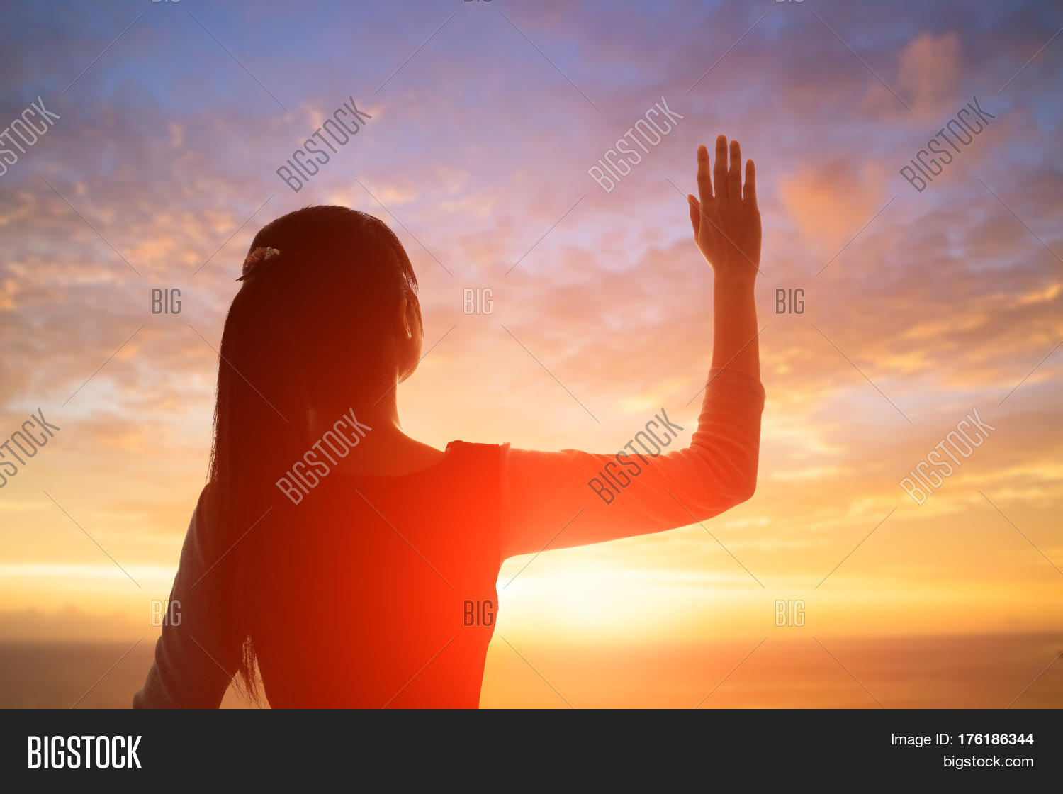 Young Woman Pray Pious Image & Photo (Free Trial) | Bigstock