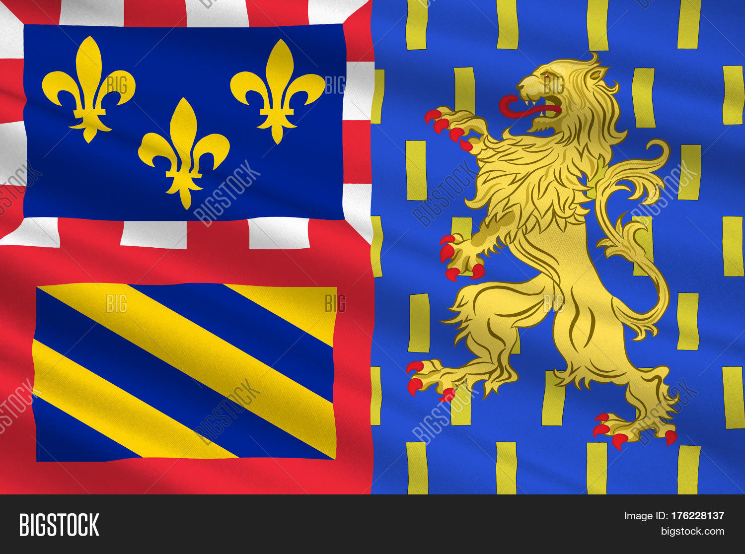 Flag Bourgogne-Franche Image & Photo (Free Trial) | Bigstock