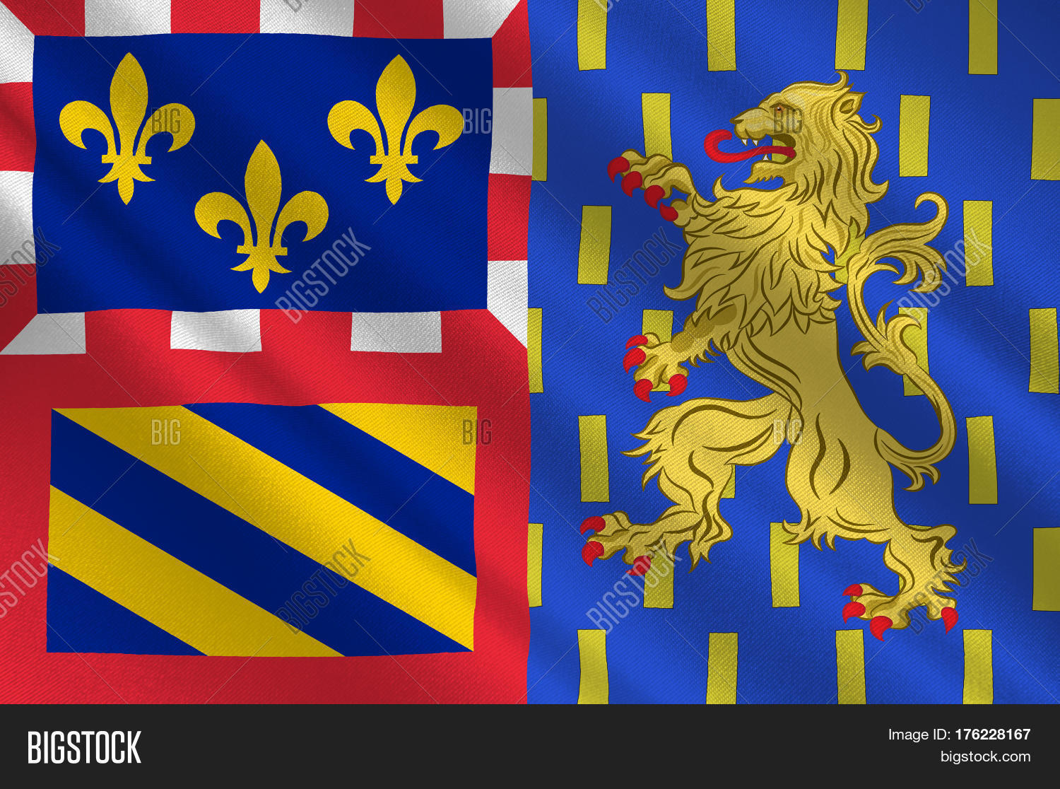 Flag Bourgogne-Franche Image & Photo (Free Trial) | Bigstock