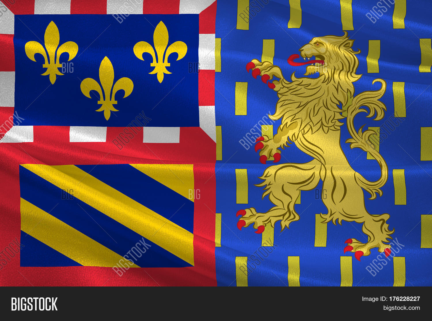 Flag Bourgogne-Franche Image & Photo (Free Trial) | Bigstock