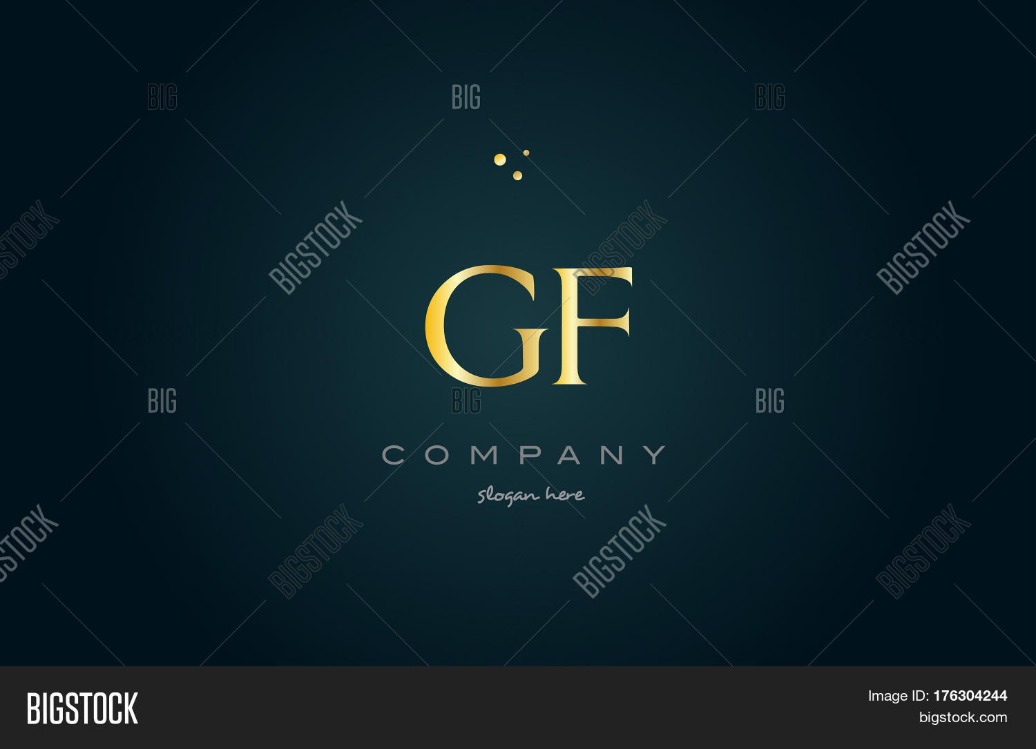 Gf G F Gold Golden Vector & Photo (Free Trial) | Bigstock