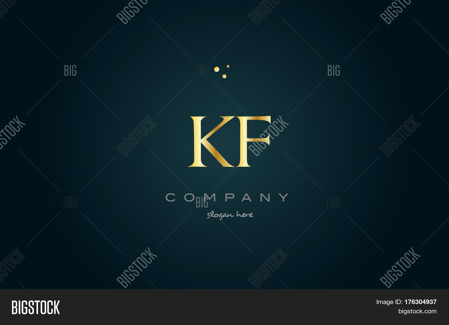 Kf K F Gold Golden Vector & Photo (Free Trial) | Bigstock