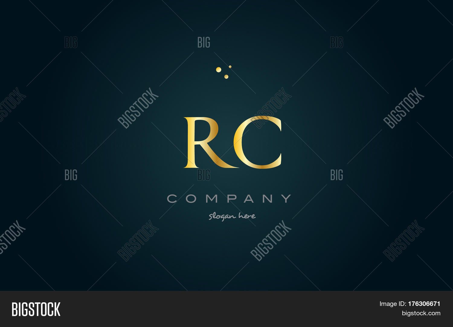 Rc R C Gold Golden Vector & Photo (Free Trial) | Bigstock