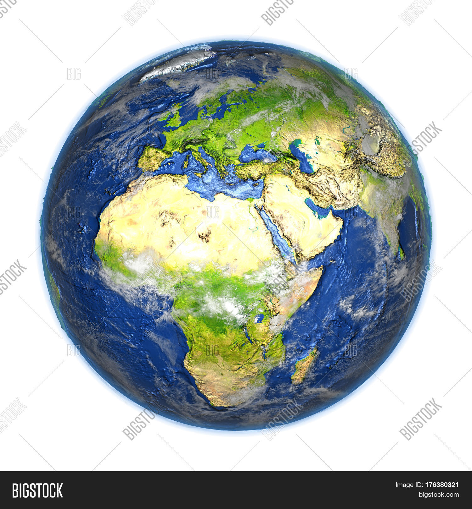 Emea Region On Earth Image & Photo (Free Trial) | Bigstock