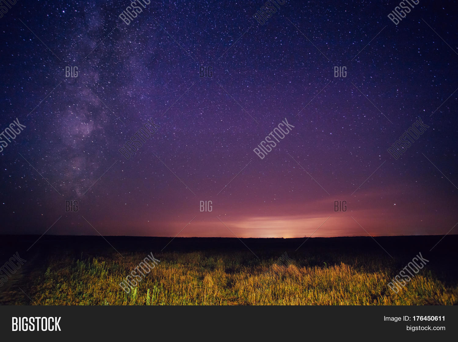 Blue Night Starry Sky Image & Photo (Free Trial) | Bigstock