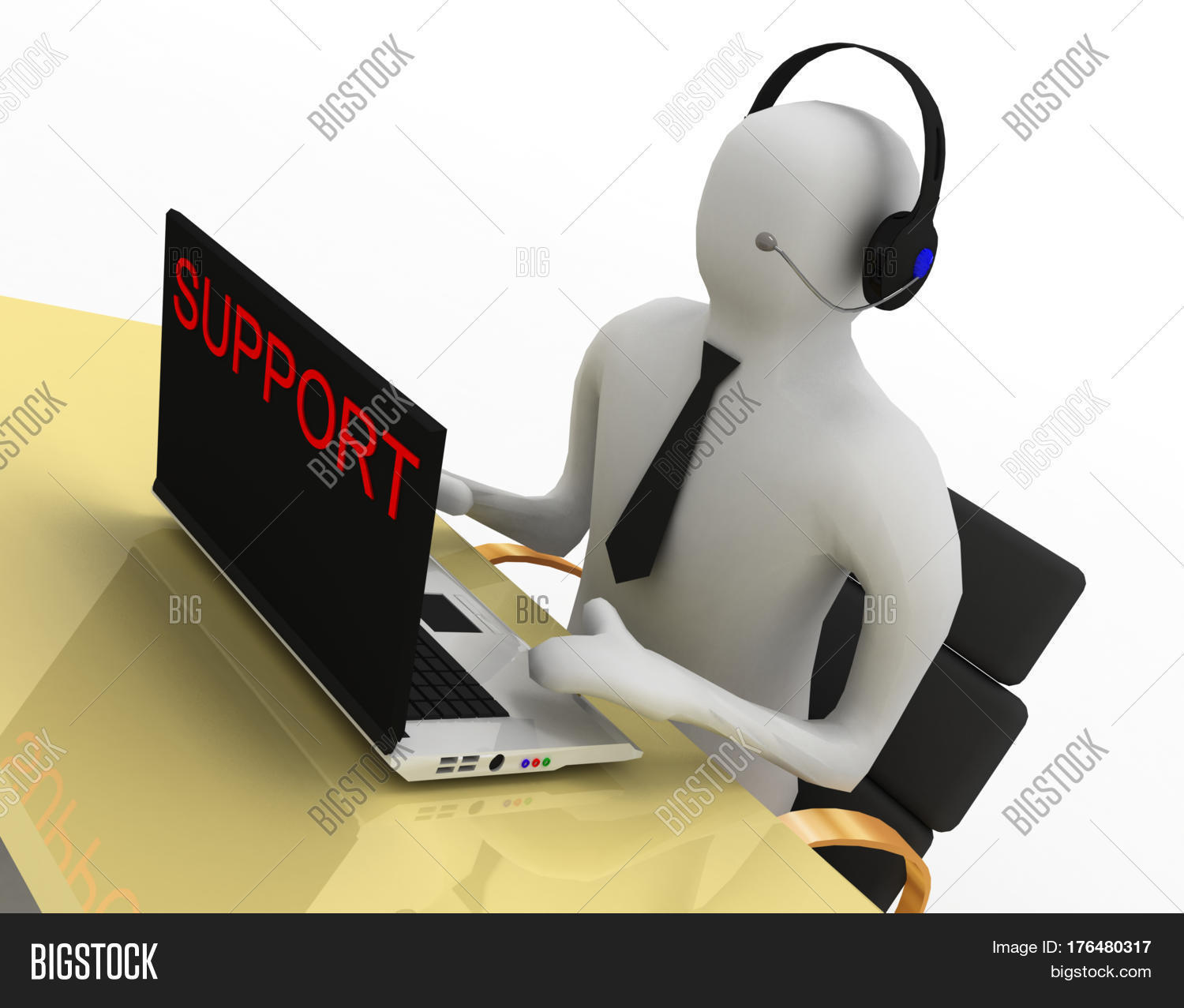 3d Man - Call Center. Image & Photo (Free Trial) | Bigstock