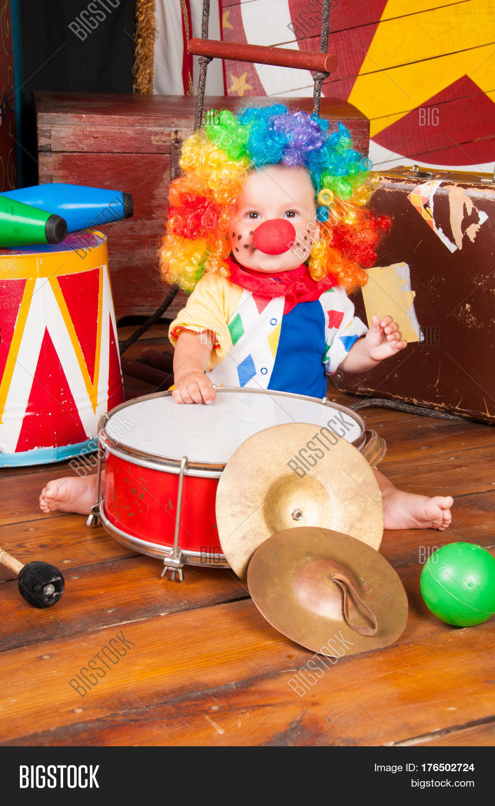 Little Baby Clown Red Image & Photo (Free Trial) | Bigstock