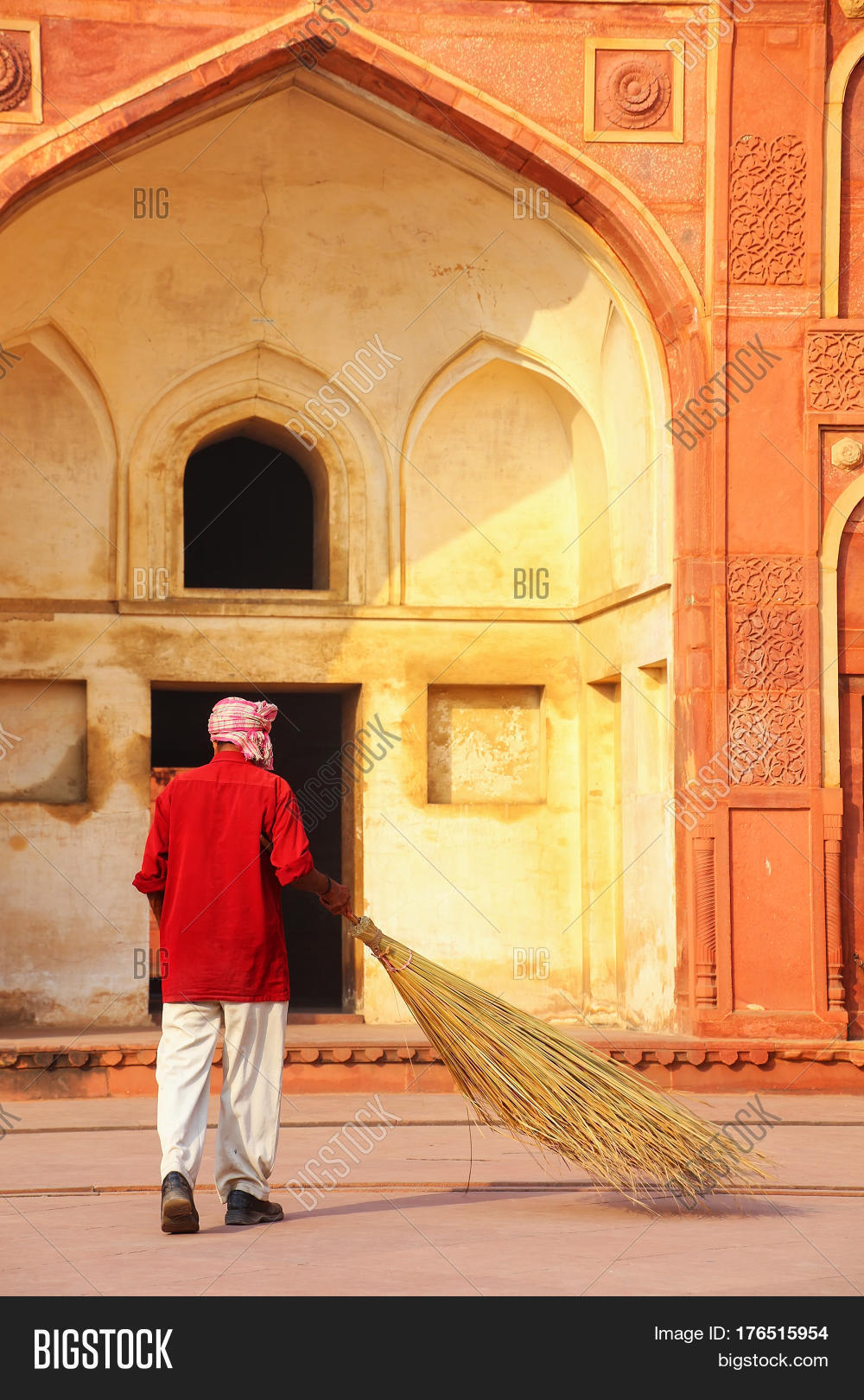 Local Worker Sweeping Image & Photo (Free Trial) | Bigstock