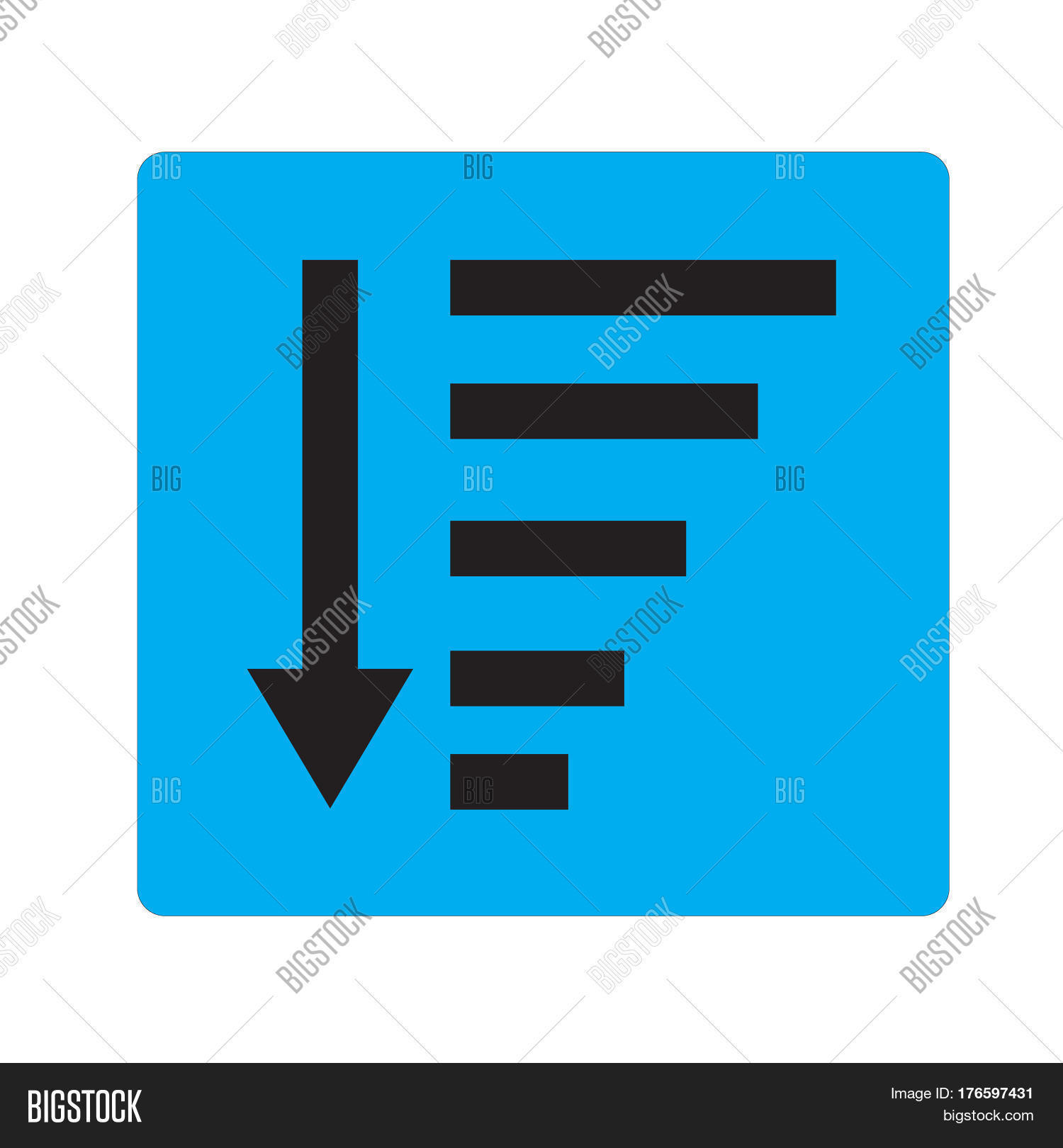Sort Descending Icon Image & Photo (Free Trial) | Bigstock