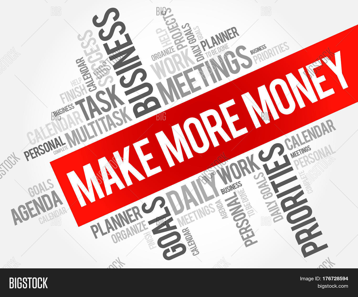 Make More Money Word Image & Photo (Free Trial) | Bigstock