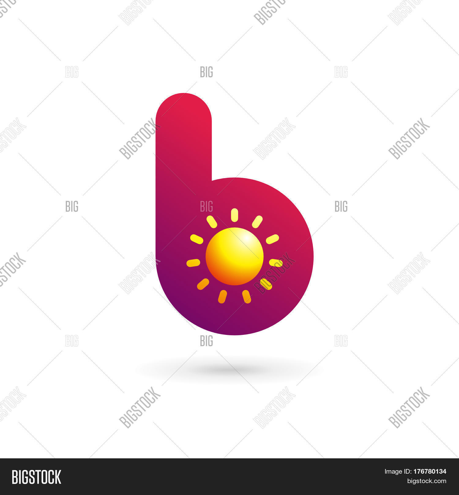 Letter B Sun Logo Vector & Photo (Free Trial) | Bigstock