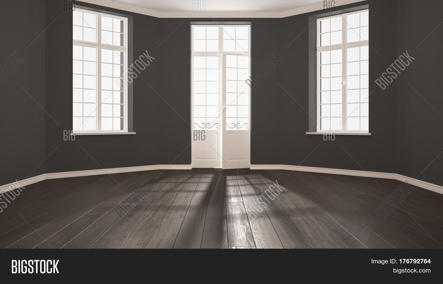 Empty Room Big Windows Image & Photo (Free Trial) | Bigstock