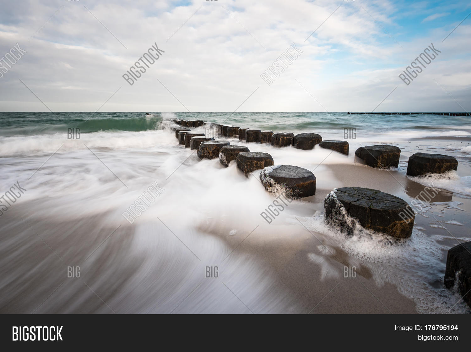Groynes On Shore Image & Photo (Free Trial) | Bigstock