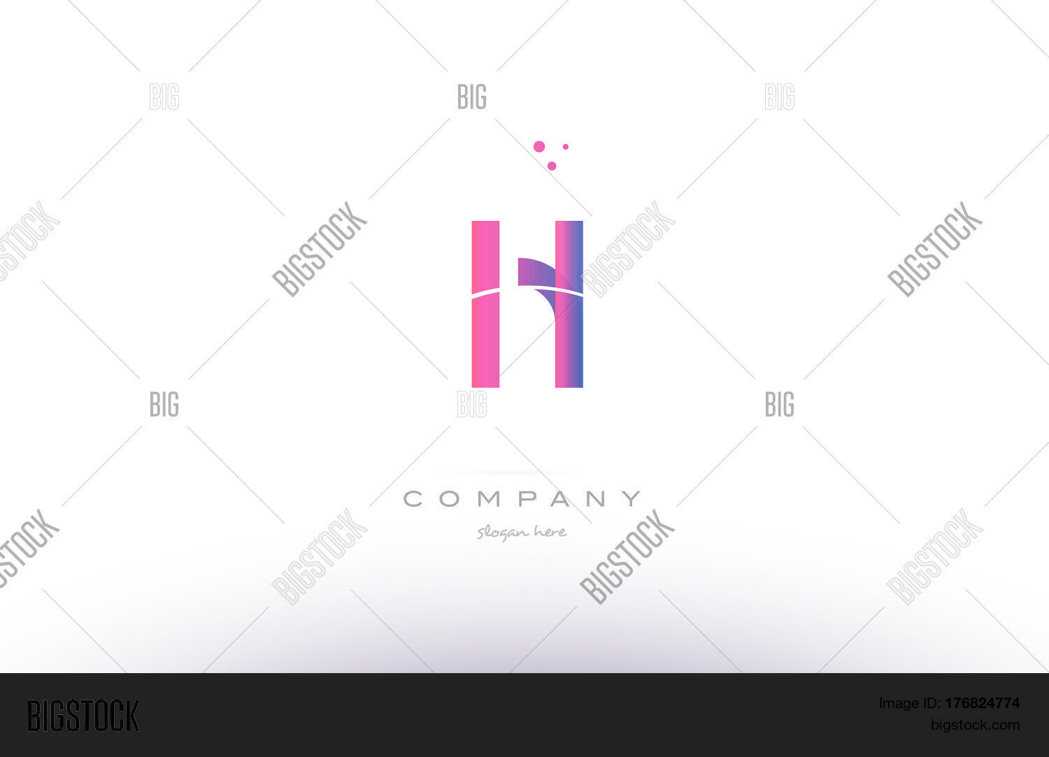 Hl H L Pink Modern Vector & Photo (Free Trial) | Bigstock
