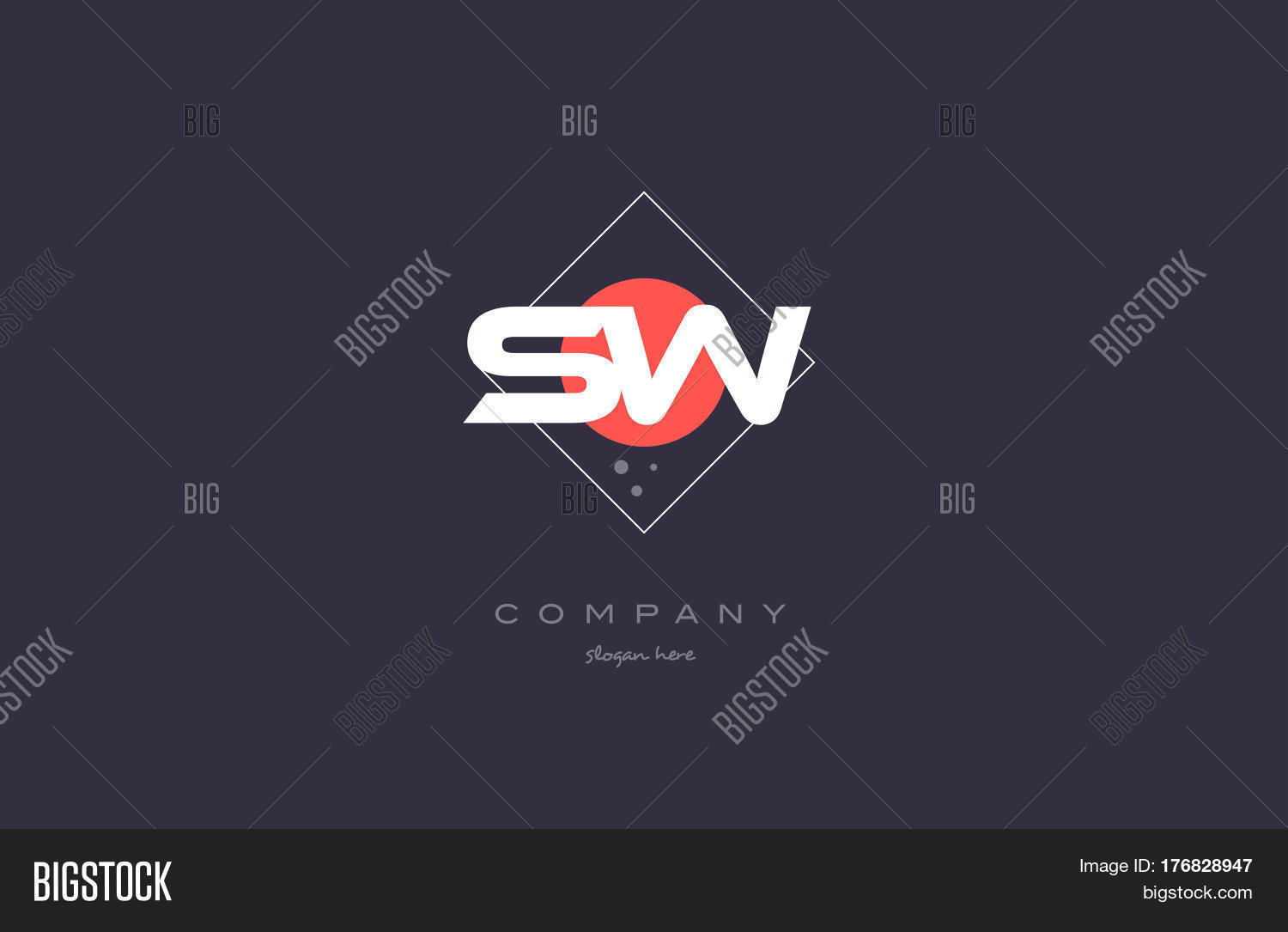 Sw S W Vintage Retro Vector & Photo (Free Trial) | Bigstock