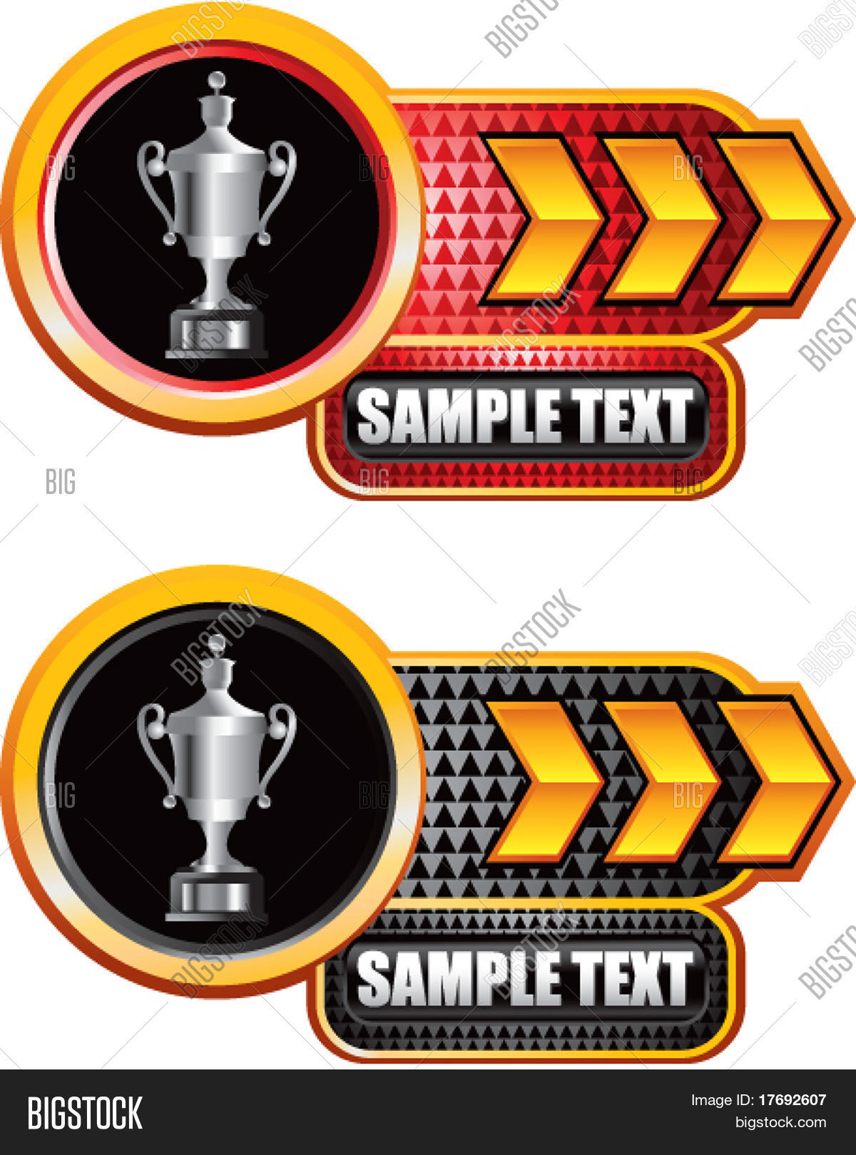 Trophy On Shiny Arrow Vector & Photo (Free Trial) | Bigstock